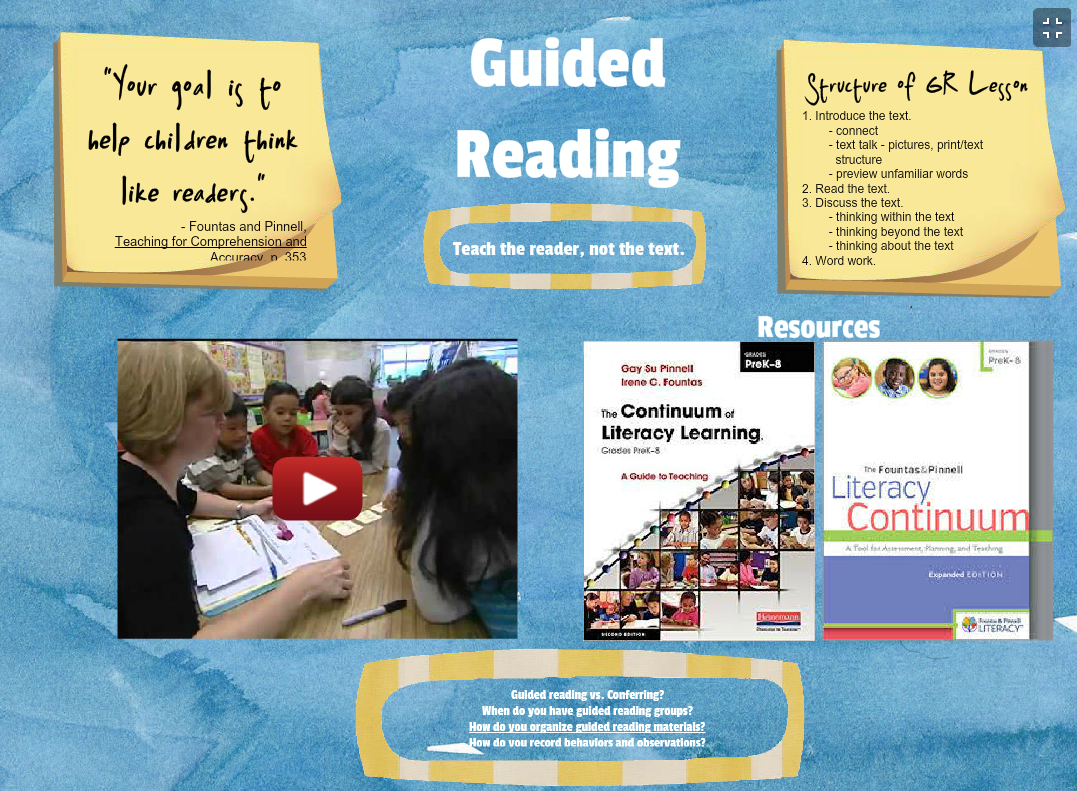 A Guided Reading Glog – A SEA OF TALK